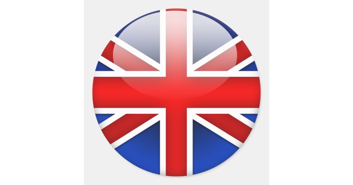 Engelse vlag 2.0 ronde sticker | Zazzle.nl