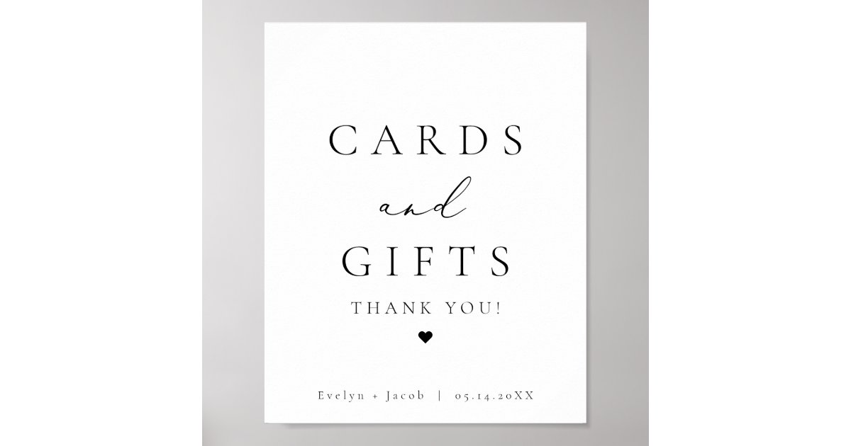 EVELYN Elegant Calligraphy Script Cards and Gifts Poster | Zazzle.nl