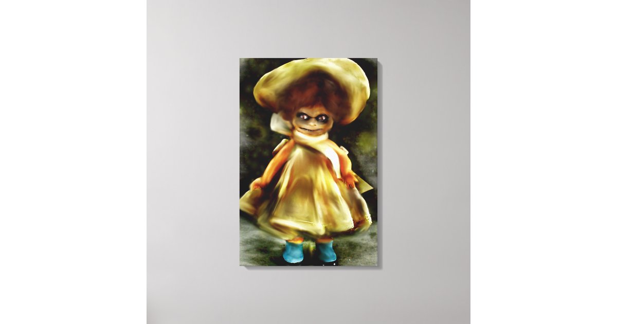 EVIL DORA DOLL, spookpop product enge kunst Canvas Afdruk | Zazzle.nl