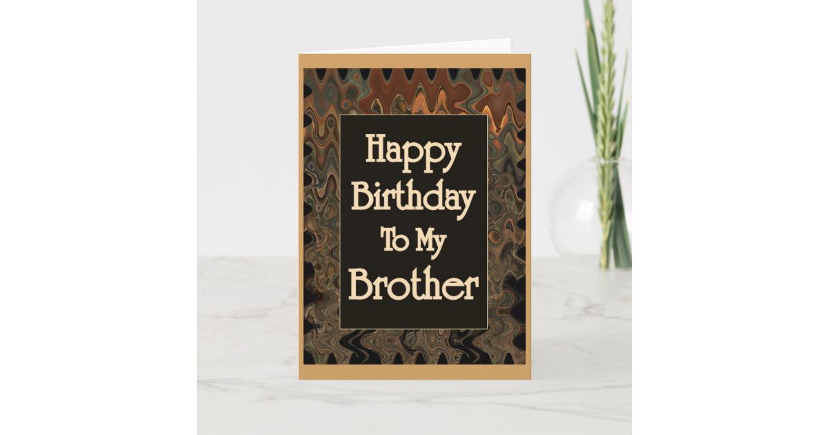 Fijne verjaardag op mijn broer kaart | Zazzle.nl