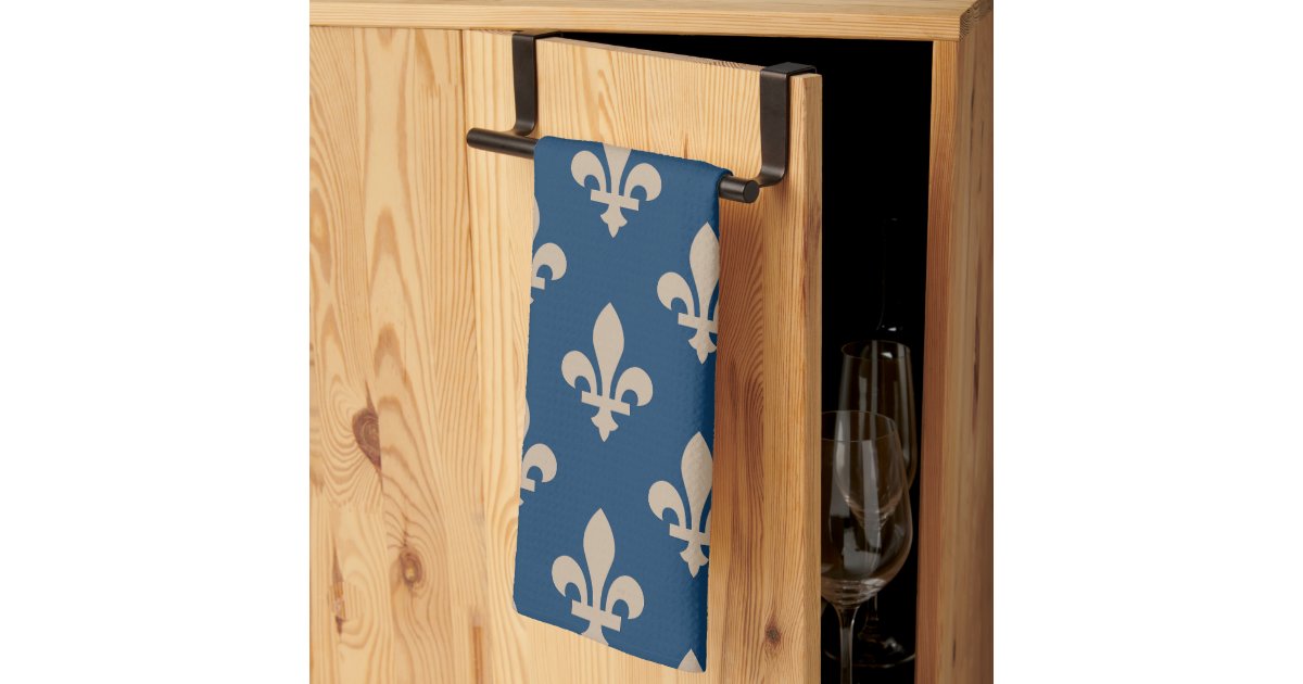 Fleur de Lis Patroon, Koninklijk Frans, Crème op B Theedoek | Zazzle.nl