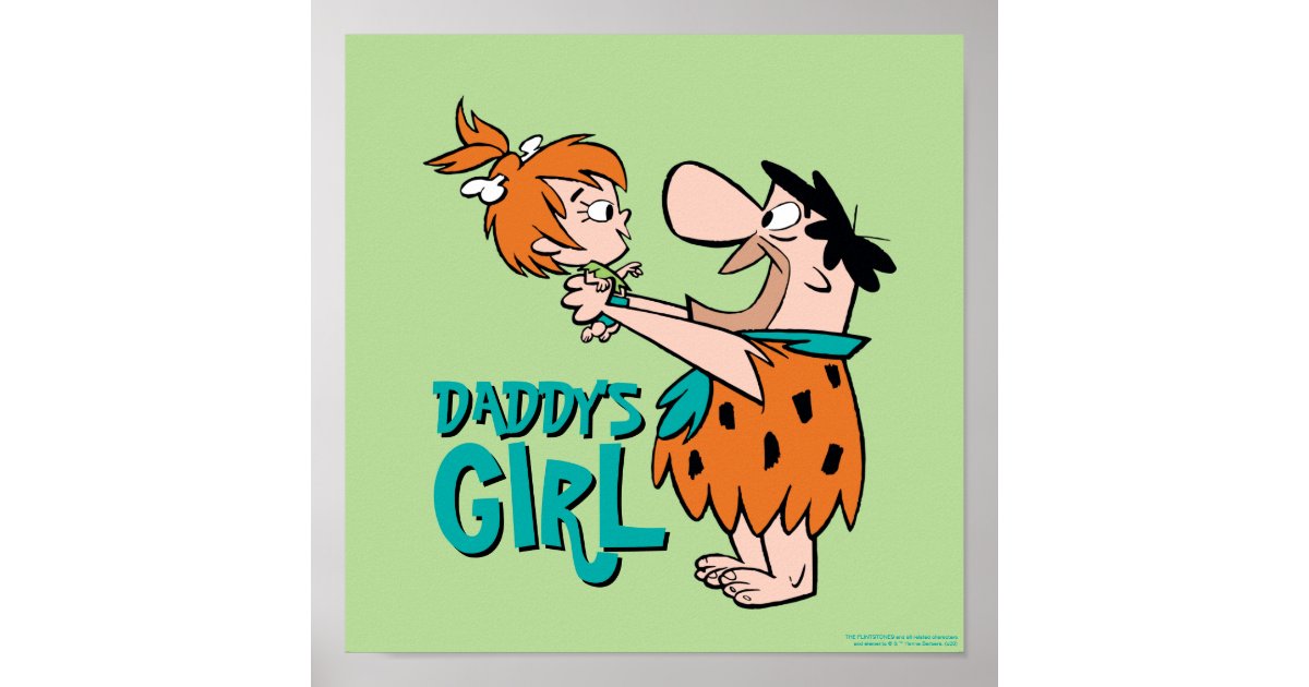 Flintstenen | Fred & Pebbles - Papa's meisje Poster | Zazzle.nl