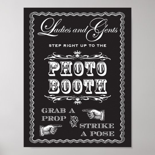 Foto Booth Strike A Pose Sign. Poster | Zazzle.nl