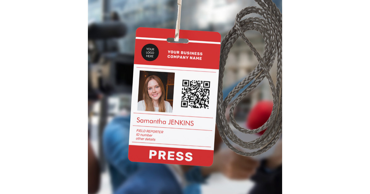 Foto logo QR CODE-pers Pass ID Badge | Zazzle.nl