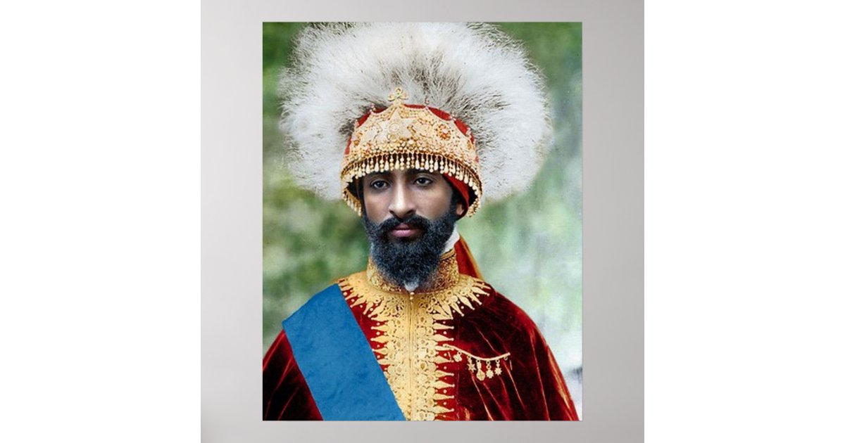 Foto van King Haile Selassie van Ethiopia Canvas P Poster | Zazzle.nl