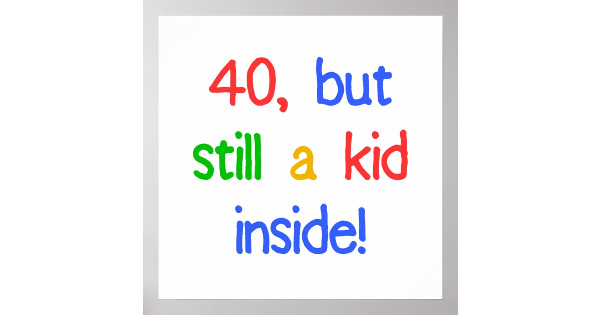 Fun 40th Birthday Humor Poster | Zazzle.nl