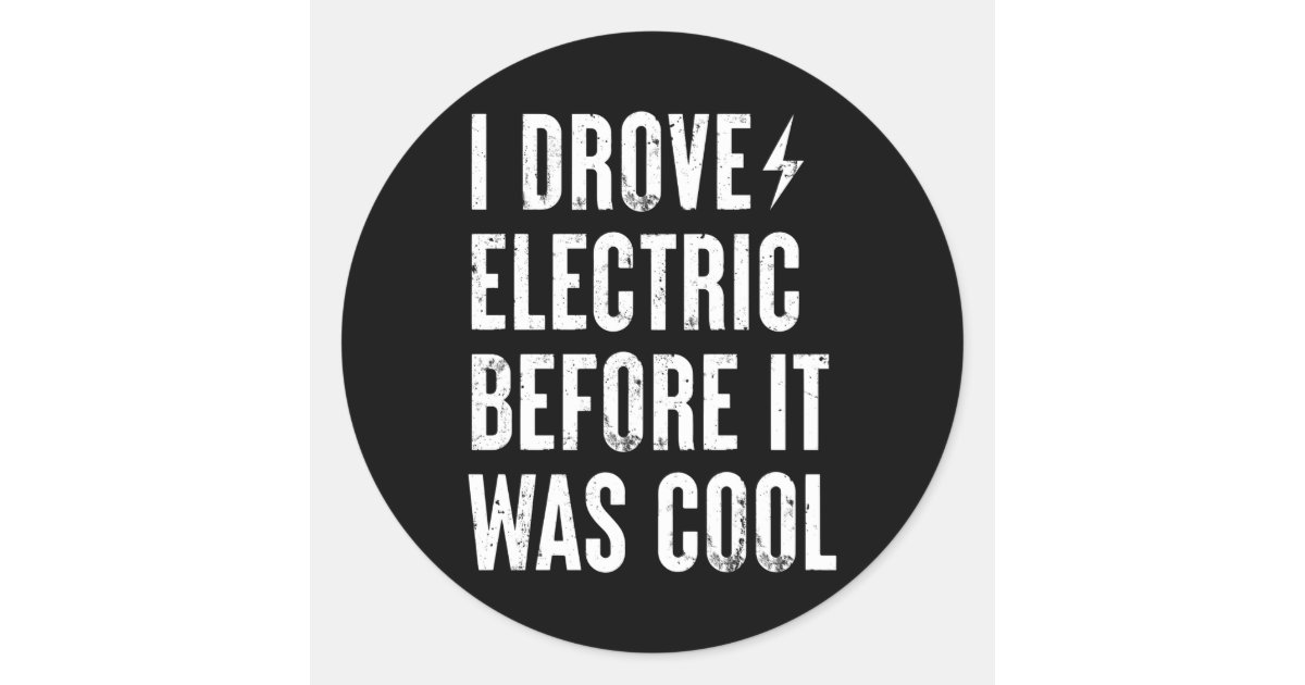 Funny Electric Vehicles EV Car Cft Ronde Sticker | Zazzle.nl