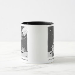 Funny Meteor Hitting Earth Disaster Mok | Zazzle.nl