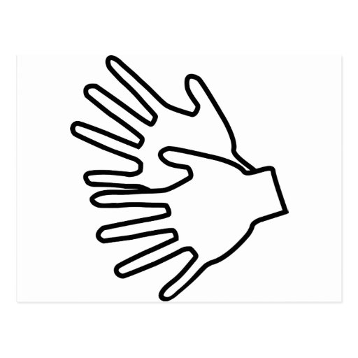 gebarentaal pictogram briefkaart | Zazzle