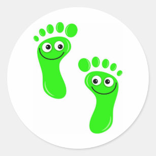 Cartoon Voet Stickers | Zazzle.nl