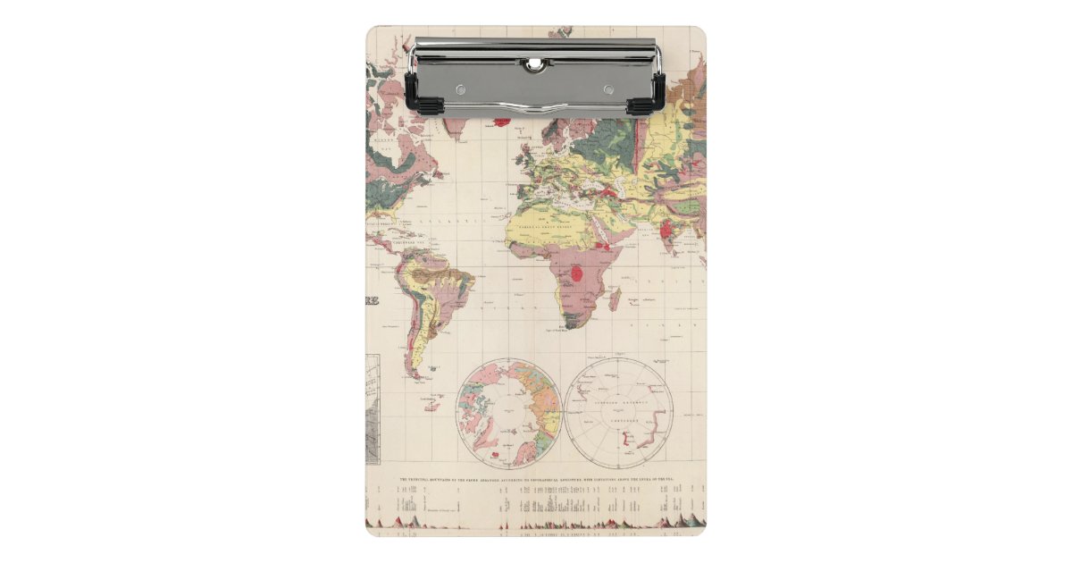 Geologische structuur van het wereldbol mini klembord | Zazzle.nl