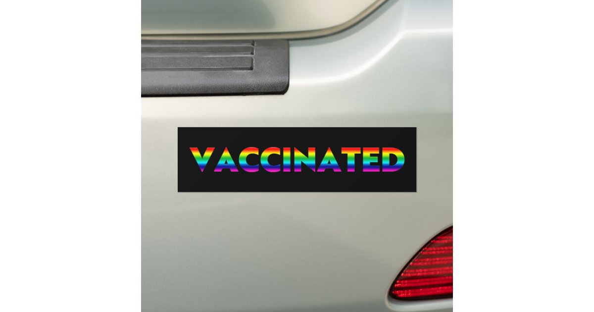 Gevaccineerde pride lgbt lgbtq gay rainbow-kleuren bumpersticker ...