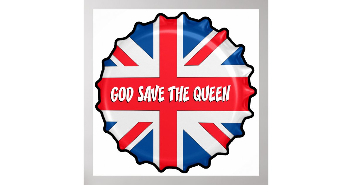 GOD SAVE THE QUEEN POSTER | Zazzle.nl