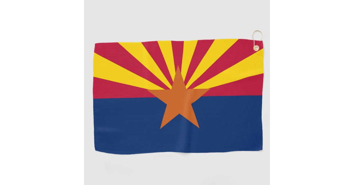 Golf Towel, met vlag van Arizona, Verenigde Staten Golfhanddoek | Zazzle.nl