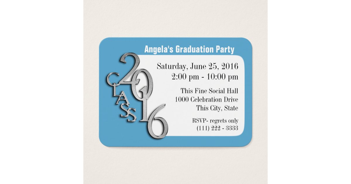 Graduation Party Photo Insert Card Visitekaartjes | Zazzle.nl
