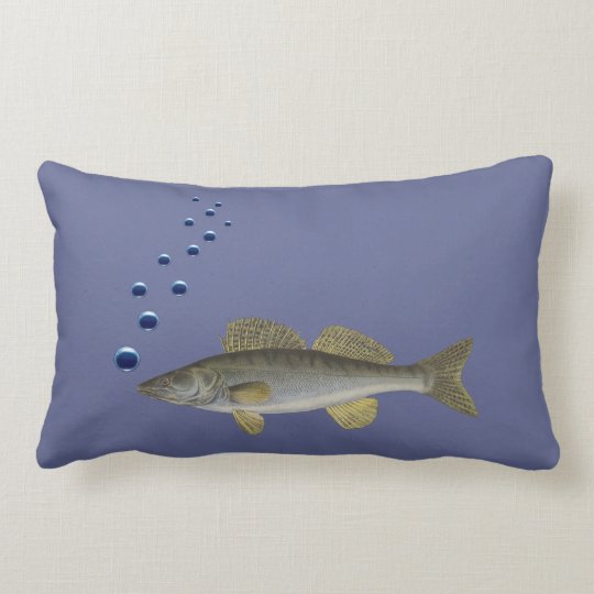 Grappig en elegant kussen met vis en bubbels | Zazzle.nl