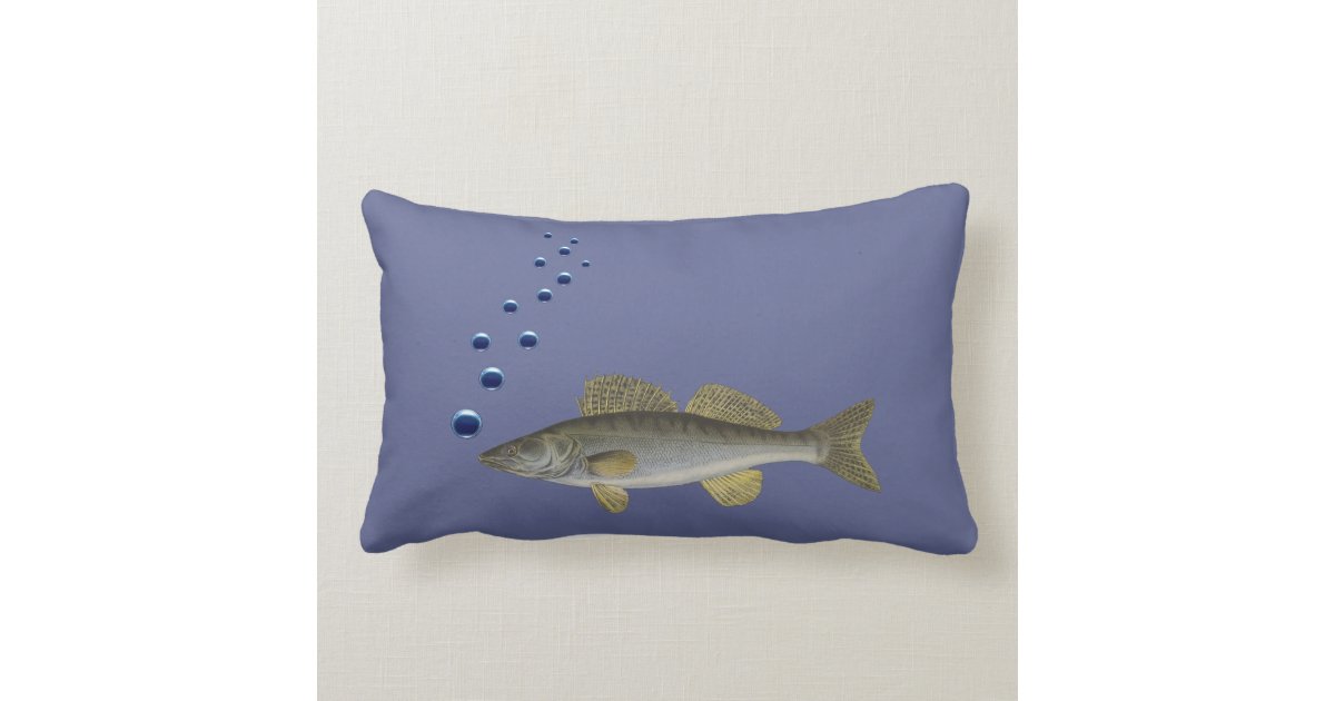 Grappig en elegant kussen met vis en bubbels | Zazzle.nl