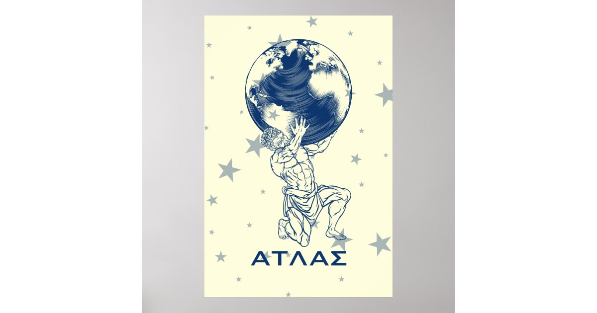 Griekse mythologie atlas Ancient Griekenland Poster | Zazzle.nl