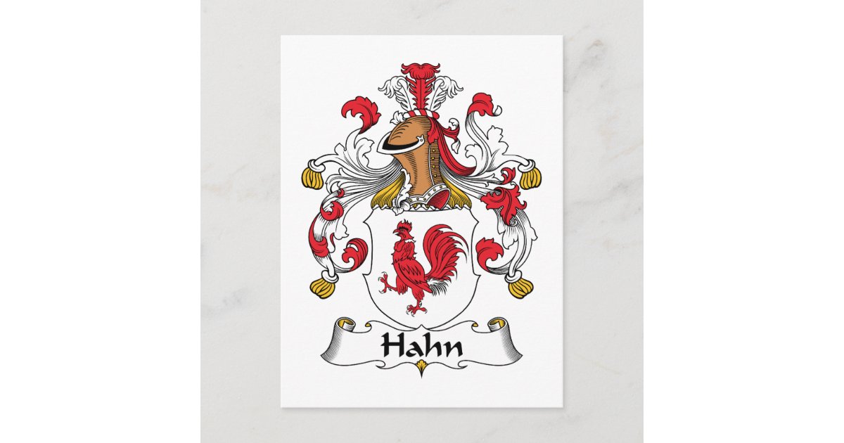 Hahn Family Crest Briefkaart | Zazzle.nl