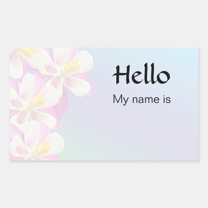 hallo, mijn naam is rechthoekige sticker | Zazzle.nl