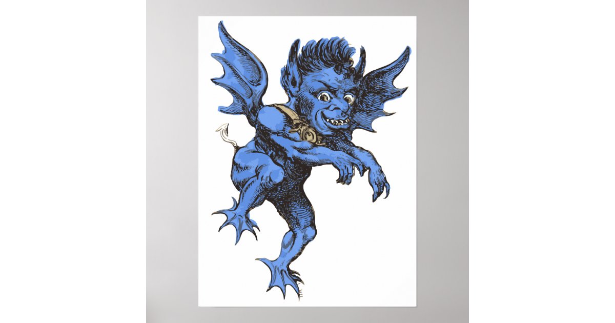 Halloween, eng Evil Gargoyle Demon Poster | Zazzle.nl
