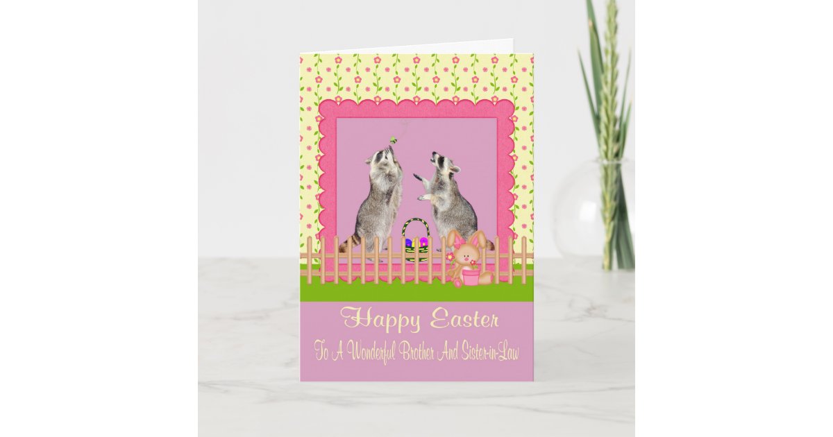 Happy Easter Brother/Zuster-in-Law Wenskaart Feestdagen Kaart | Zazzle.nl