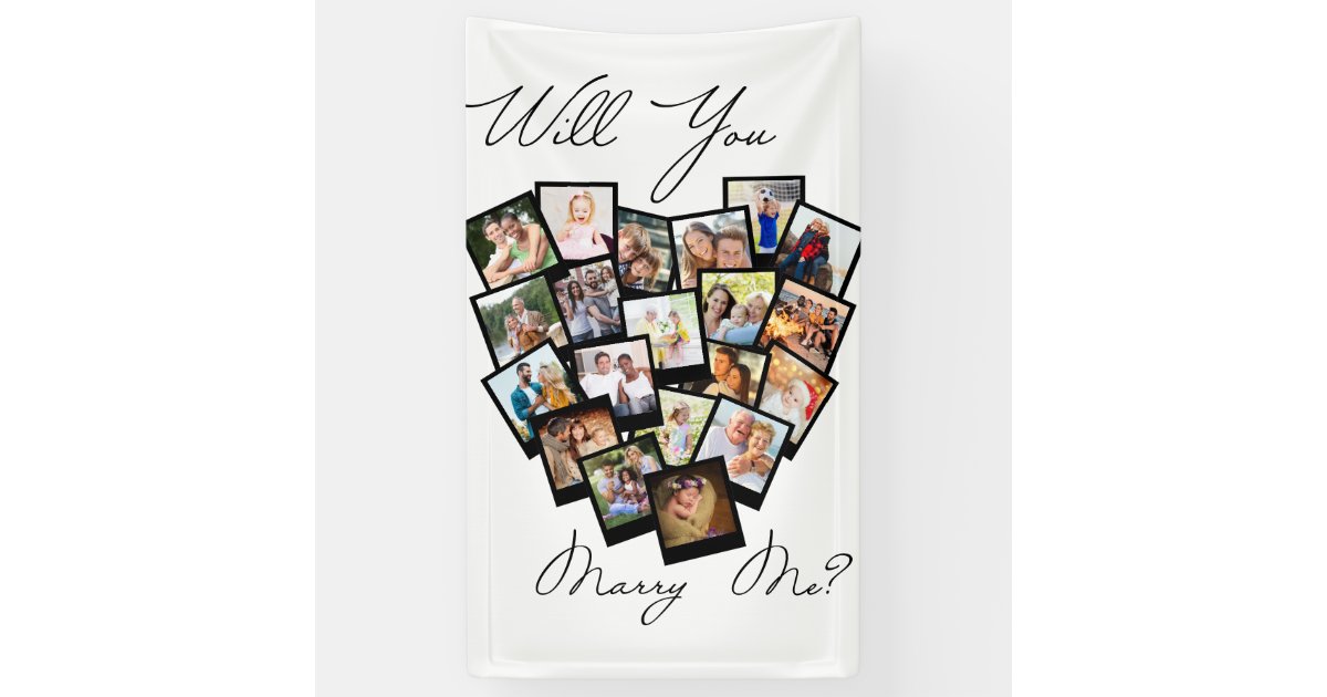 Harde foto Collage zal je laten zien dat ik zwart Spandoek | Zazzle.nl