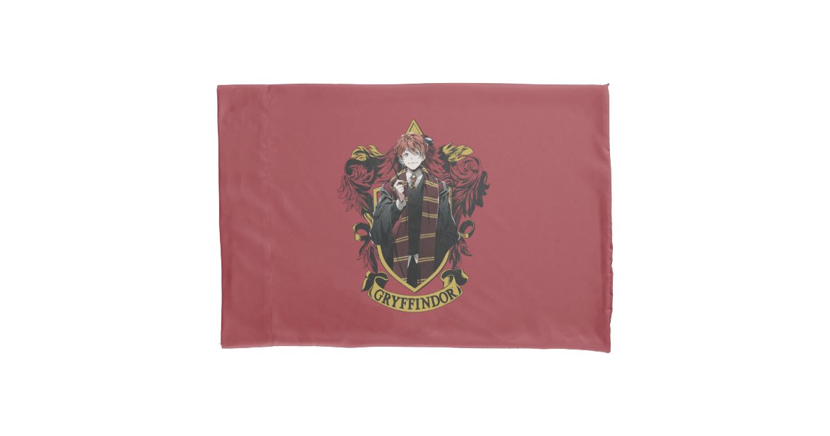 HARRY POTTER™ | Anime Ron Weasley House Crest Kussensloop | Zazzle.nl