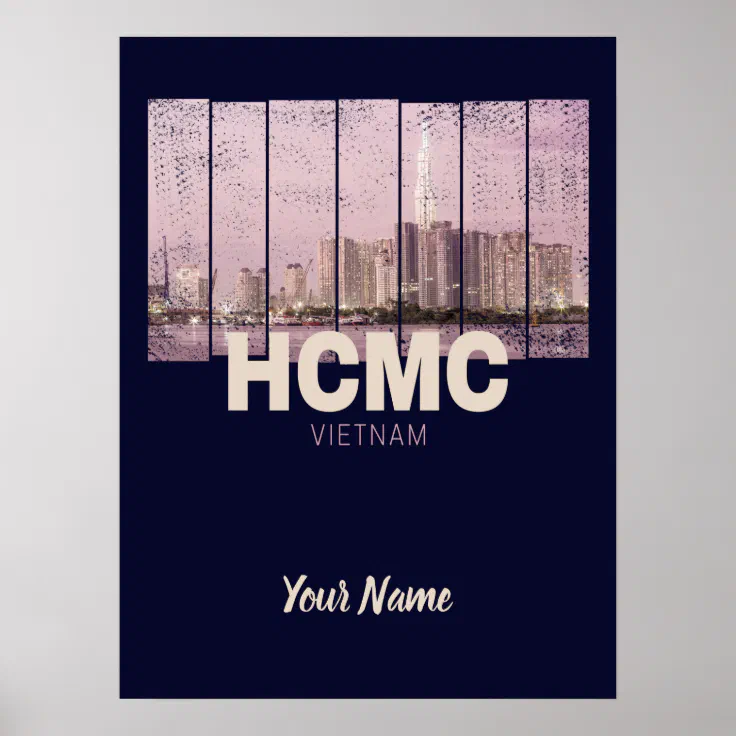 HCMC Saigon (Ho-Chi-Minh-City) Skyline Vietnam Poster | Zazzle.nl