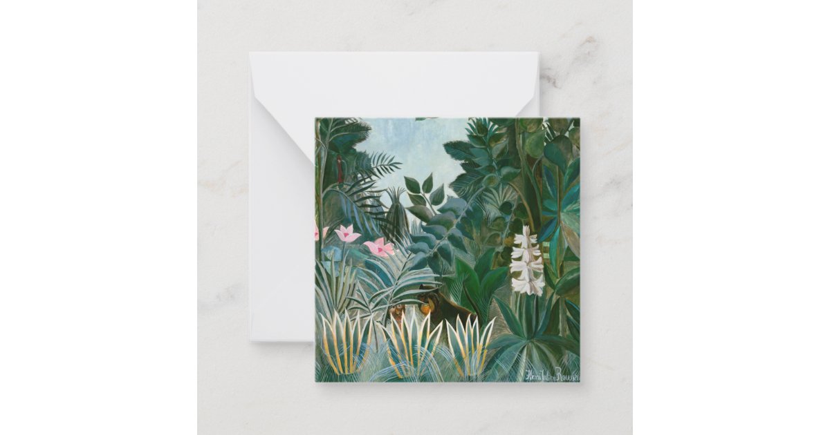 Henri Rousseau - Het Equatoriaal Oerwoud Notitiekaartje | Zazzle.nl