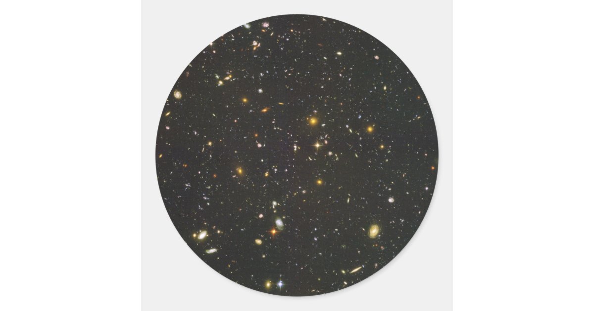 Het Hubble Ultra Deep Gebied Ronde Sticker | Zazzle.nl
