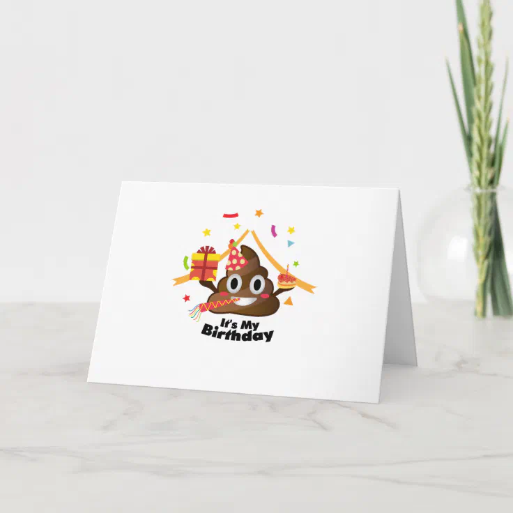 Het is mijn Birthday Poop Emoji kinder Boy Girl Pa Kaart | Zazzle.nl