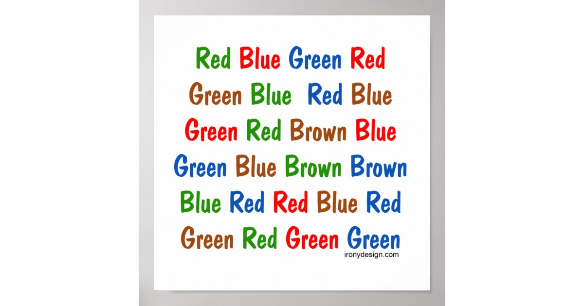 Het Poster Stroop Test | Zazzle.nl