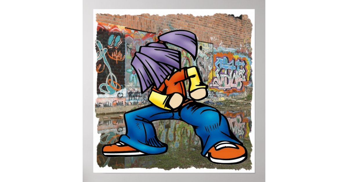 Hip Hop graffiti poster | Zazzle.nl