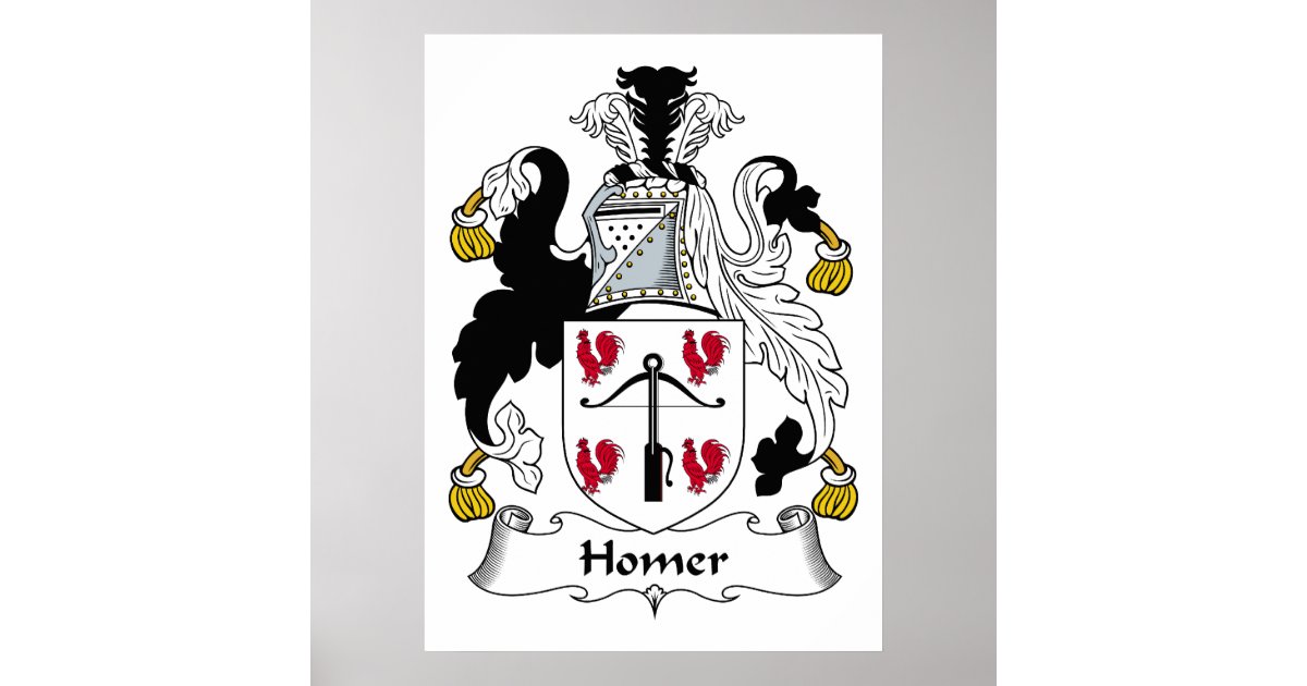 Homer Family Crest Poster | Zazzle.nl