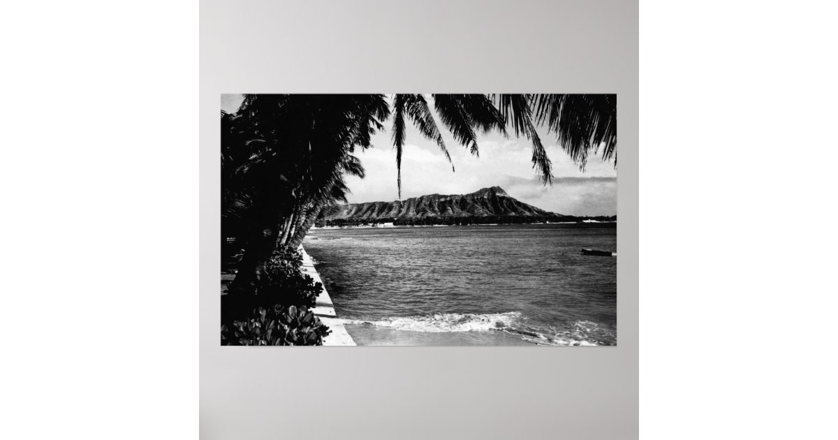 Honolulu, Hawaii - Uitzicht van Diamond Head Poster | Zazzle.nl