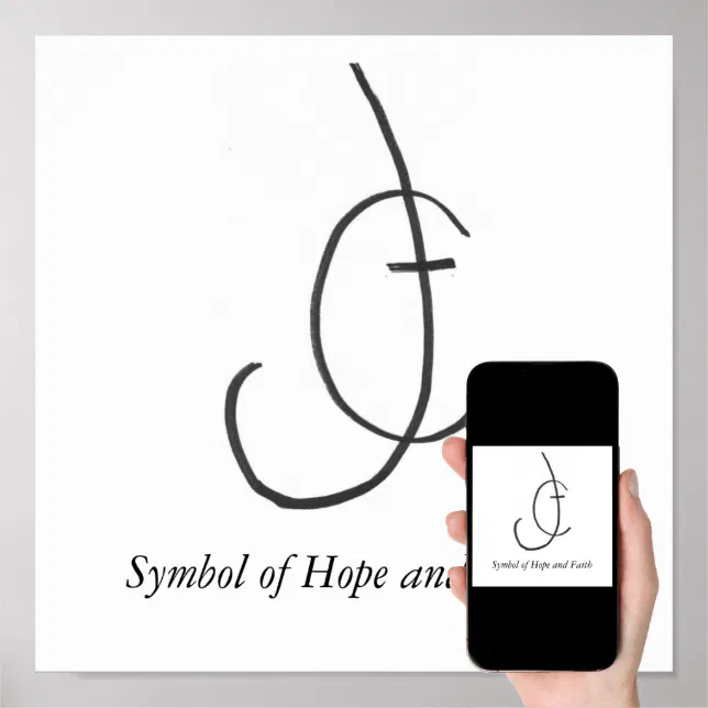 HopeandFaith, Symbool van Hoop en Vertrouwen Poster | Zazzle.nl
