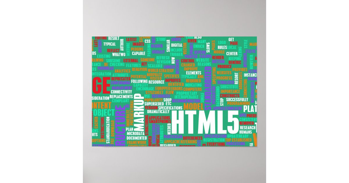 HTML 5 of HTML5 Poster | Zazzle.nl