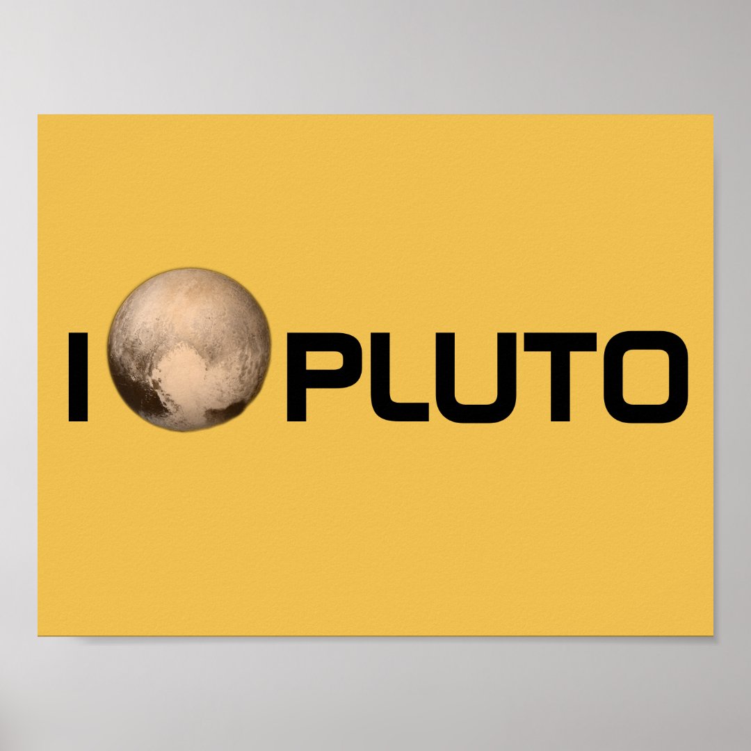 I Heart Pluto New Horizon Poster | Zazzle.nl