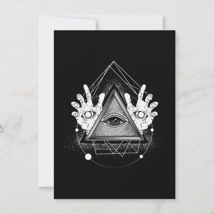 Illuminati symbool Masonic Triangle Pyramid Conspi Kaart | Zazzle.nl