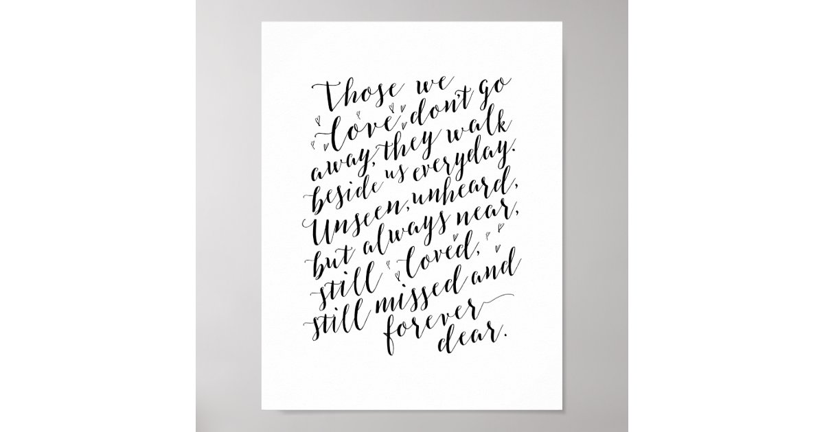 In liefhebbende herinnering, begrafenis, zwart poster | Zazzle.nl