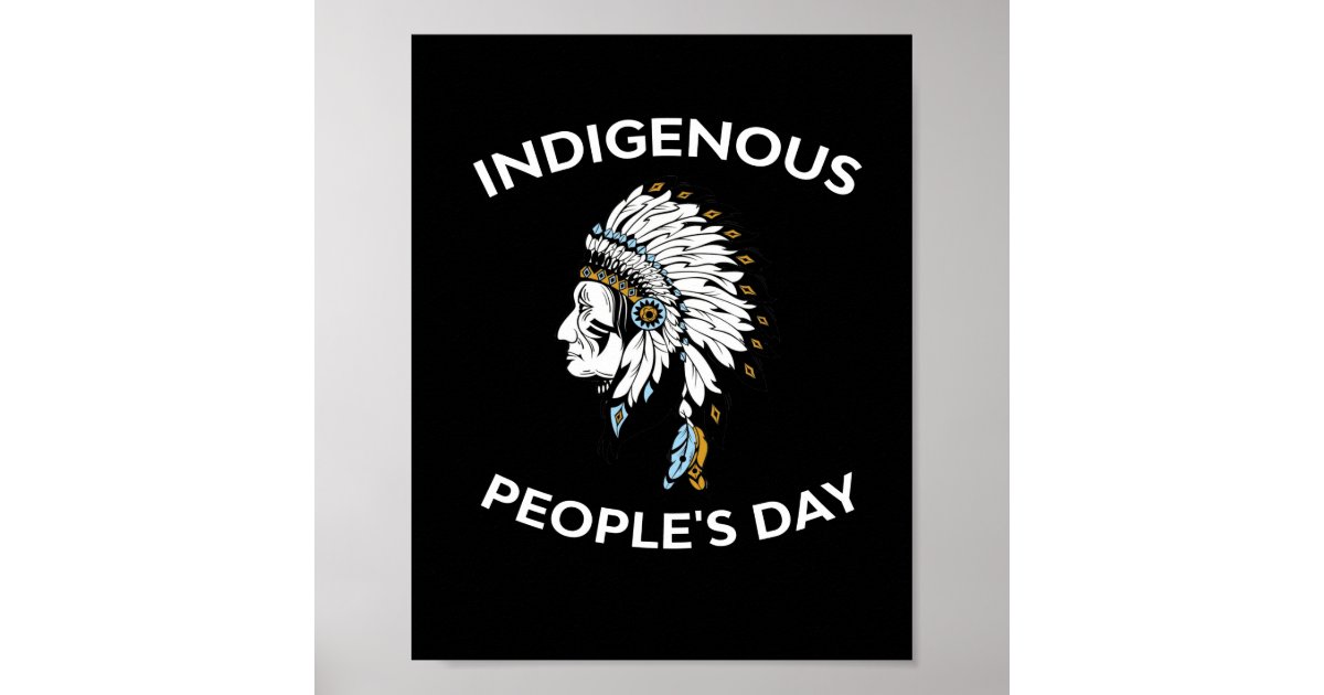 Indische volksdag Red Headdress Poster | Zazzle.nl