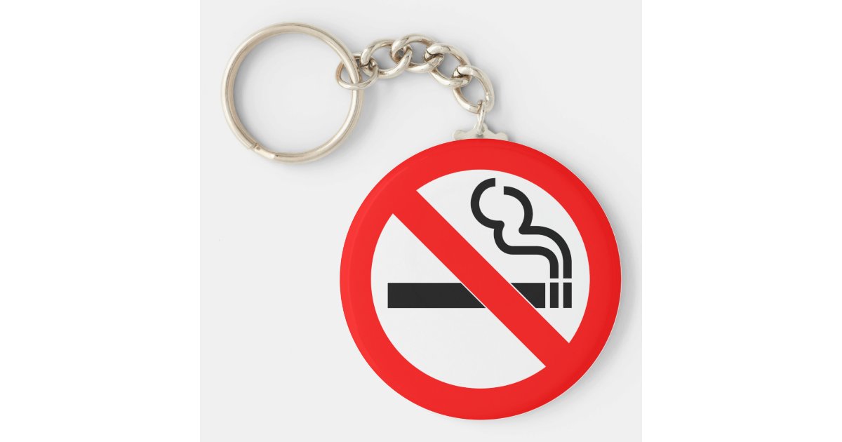 Internationaal officieel symbool voor roken sleutelhanger | Zazzle.nl