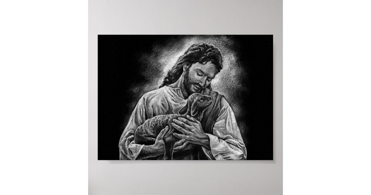 Jezus is de goede herder poster | Zazzle.nl