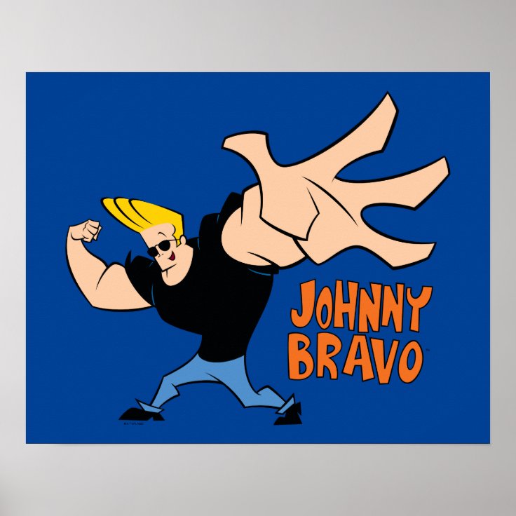Johnny Bravo Iconic Pose Poster | Zazzle.nl