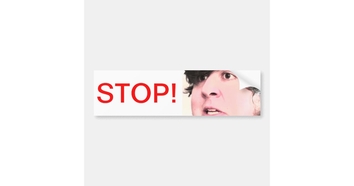 JonTron STOP Bumpersticker | Zazzle.nl