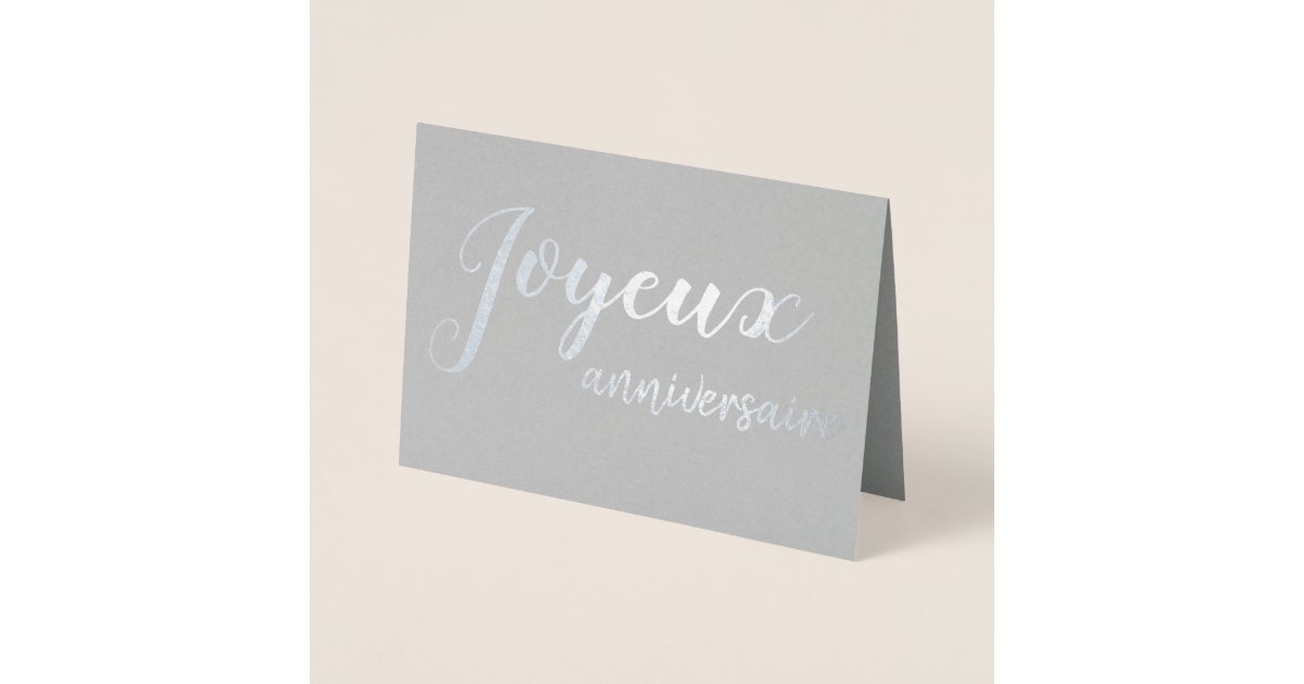 Joyeux Anniversaire French Happy Birthday Script Folie Kaarten | Zazzle.nl