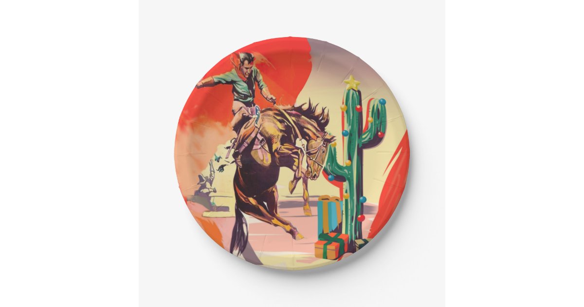 Kerstrodeo Papieren Bordje | Zazzle.nl