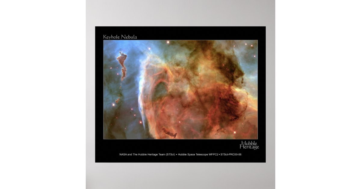 Keyhole Nebula Hubble Telescope Foto Poster | Zazzle.nl