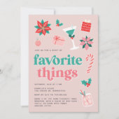 Kleurrijke Retro Roze Vakantie Favoriete Dingen Pa Kaart | Zazzle.nl